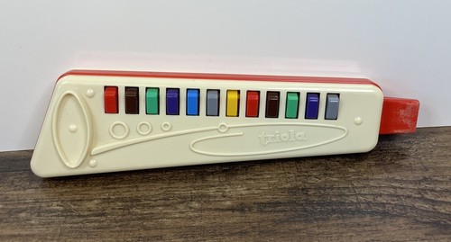 Vintage 11" White Triola Musical Childrens Toy Wind Instrument East ...