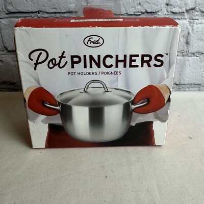Red Lobster Claws Pot Pincher Set Silicone Oven pot holders Fred | eBay