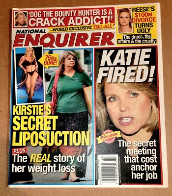 Kirstie Alley Katie Couric National Enquirer 11/20/06 New | eBay