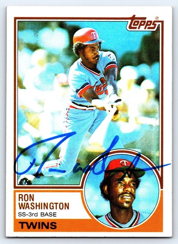 1983 Topps Ron Washington #458 Autograph / Signed in person Minnesota ...