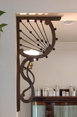 Victorian Art Nouveau Corner Fans Stick And Ball (pair) Stick and Ball ...