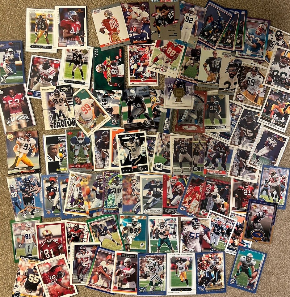 Huge NFL HOF Football Card Lot! Inserts, Rookies, Chrome 🔥 Read Below ...