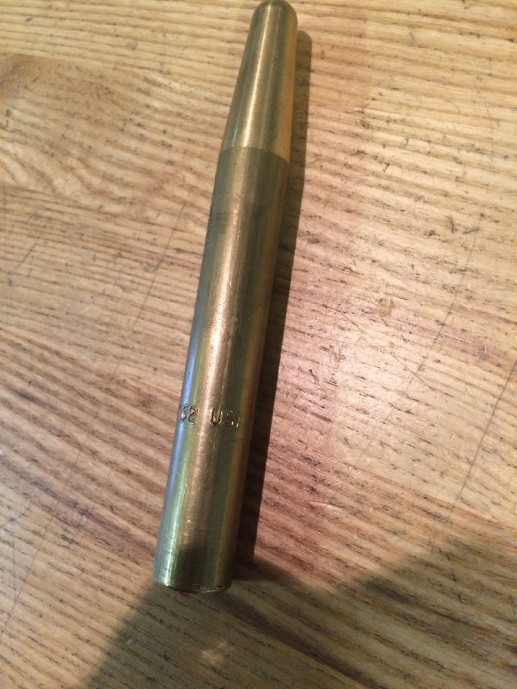 Solid Brass Punch with Round Nose Punch 3/4" then Tapers to Ball Nose ...