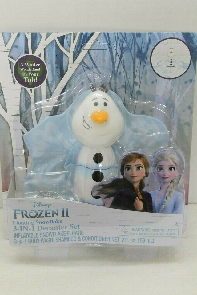 Frozen 2: (3) Floating Snowflake 3 in 1 Decanter Set Elsa, Anna, Olaf ...