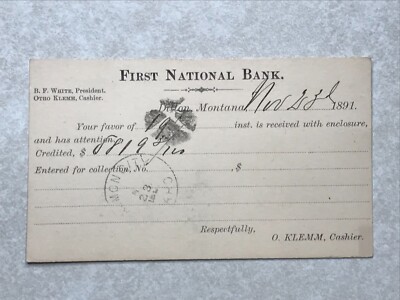 D1576 Postcard Postal Card Bank First National Bank Dillon MT Montana ...
