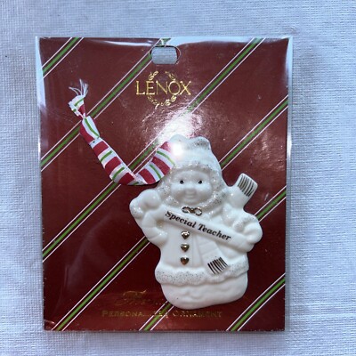 Lenox Charm Christmas Ornament Merrily Yours Special Teacher NIP | eBay