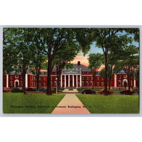 VTG Postcard Unposted Vermont Waterman Building University Burlington ...