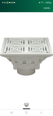 Zurn FD2283-PV3 PVC Decorative Floor Drain Solvent Weld 10" Square | eBay