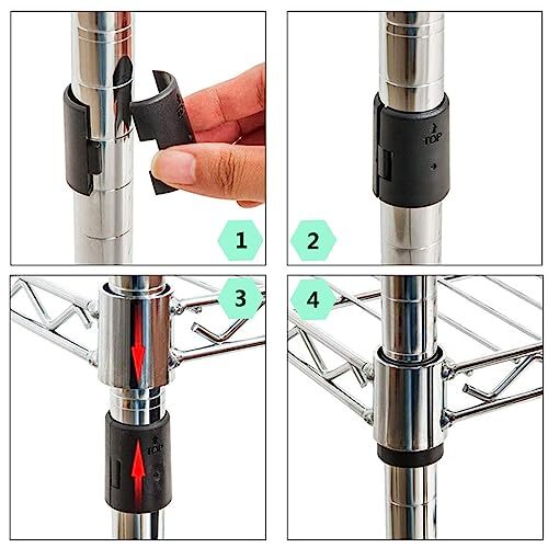 Wire Shelf Clips Shelving Split Sleeves Lock Metal Rack Fits 1" Post 54 ...