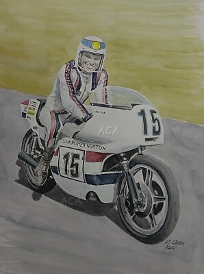 Dave Croxford John Player Norton watercolour print by Andy Crabb #320 ...