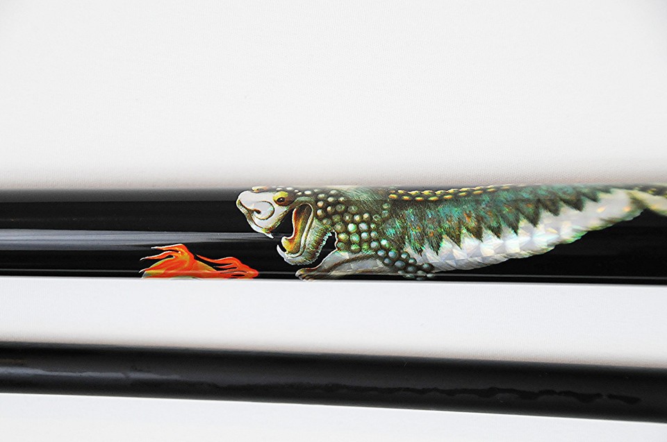 Silver/ Green Lions Pool Cue, Billiards Custom Graphite Cue FREE ...