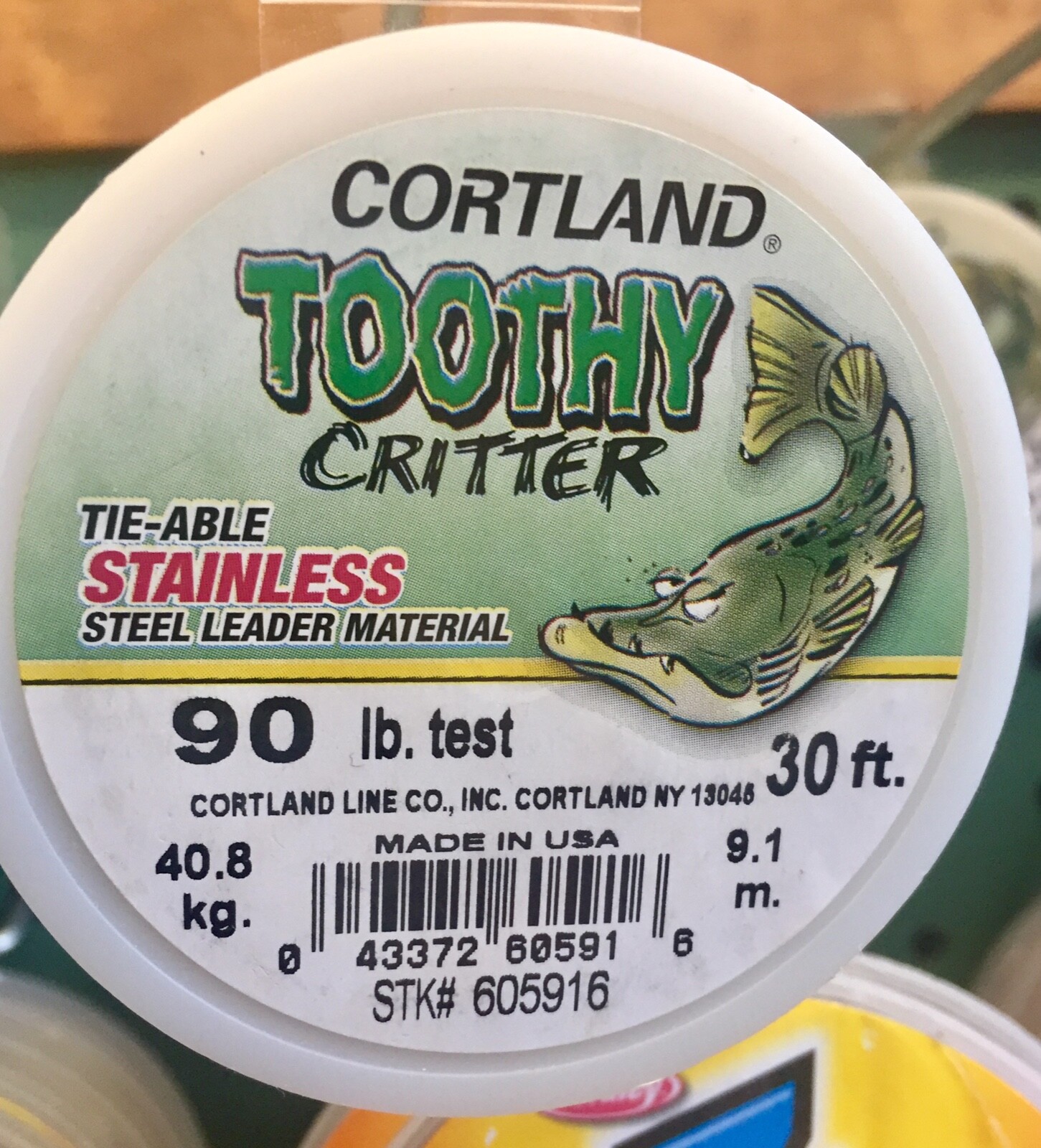 Cortland Toothy Critter Stainless Steel Leader 30 ft #90 lb | eBay