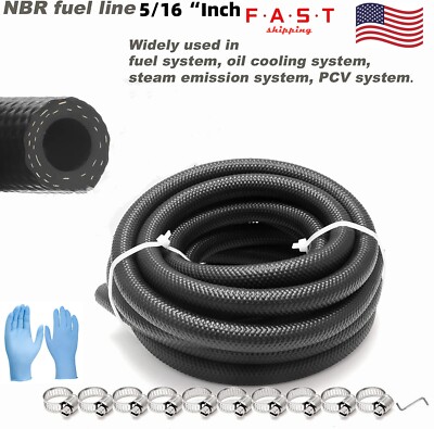 Multipurpose Fuel Line Injection Hose SAE 30R7 5/16"ID NBR Rubber Fuel ...