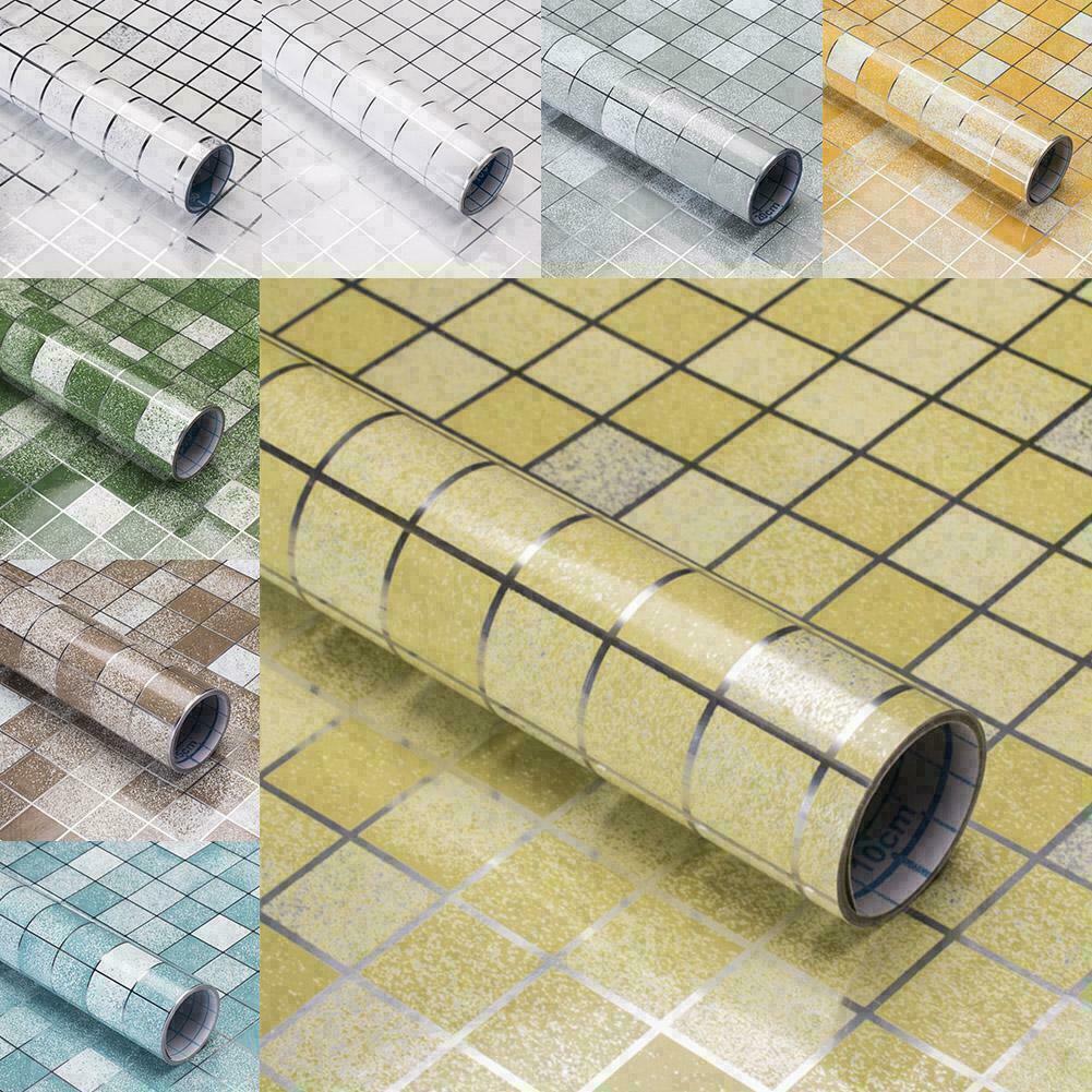 45*100cm Self-adhesive Mosaic Wall Paper Sticker Tile Kitchen^HOT8 ...