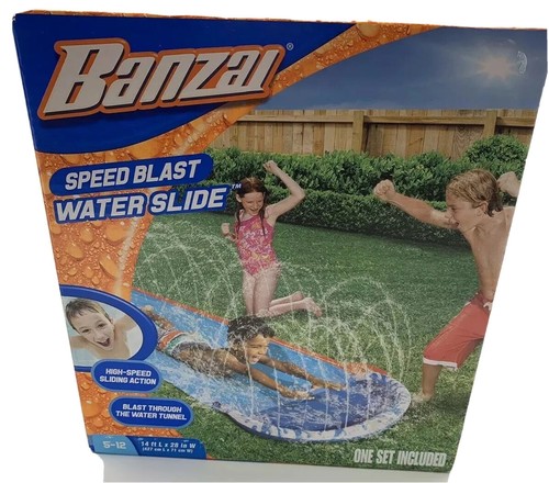 Slip & Slide Banzai speed blast water slide high speed action slide 14 ...