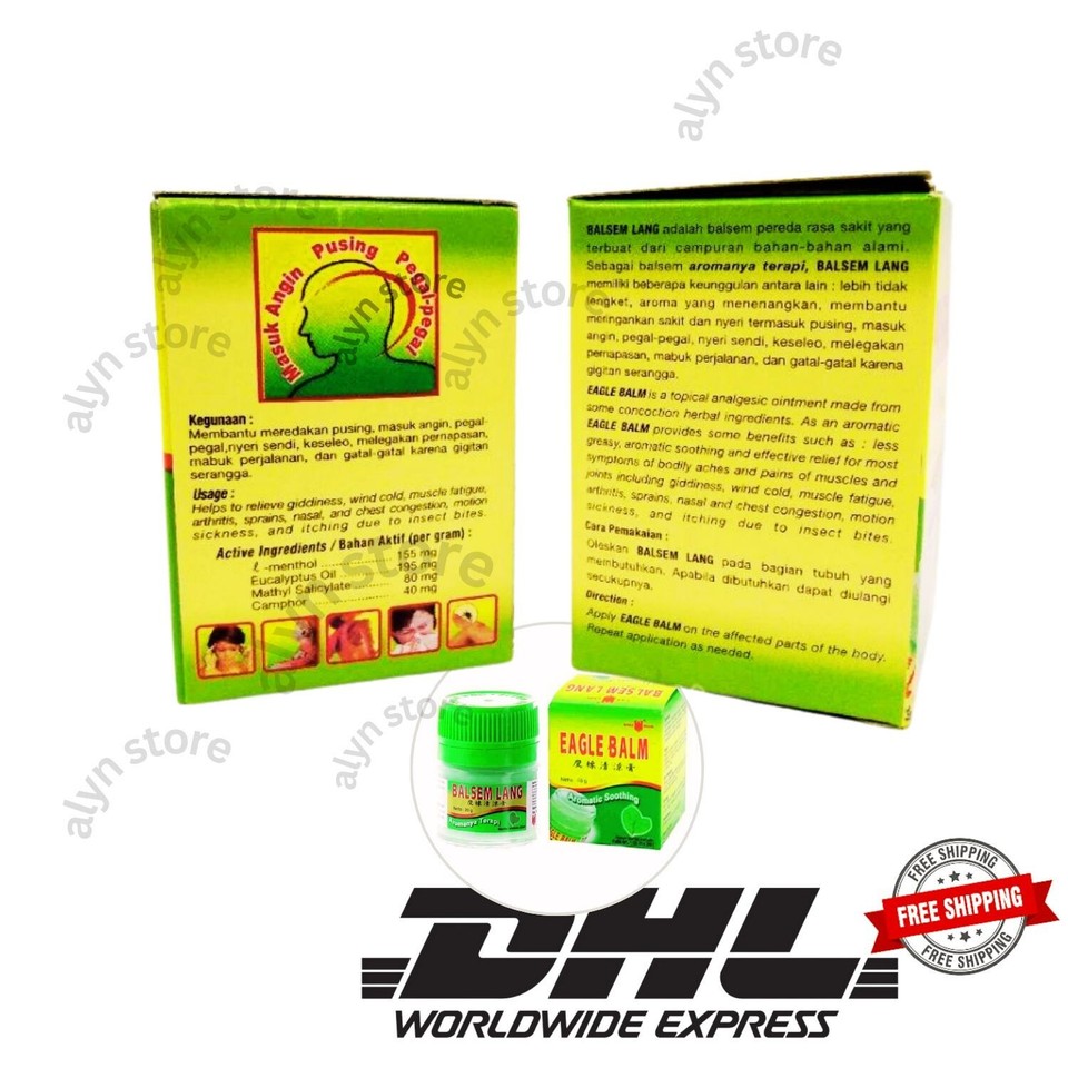 NEW 2 BOTTLE BALSEM LANG Eagle Hot Balm for Muscular Pain Relief 20g ...