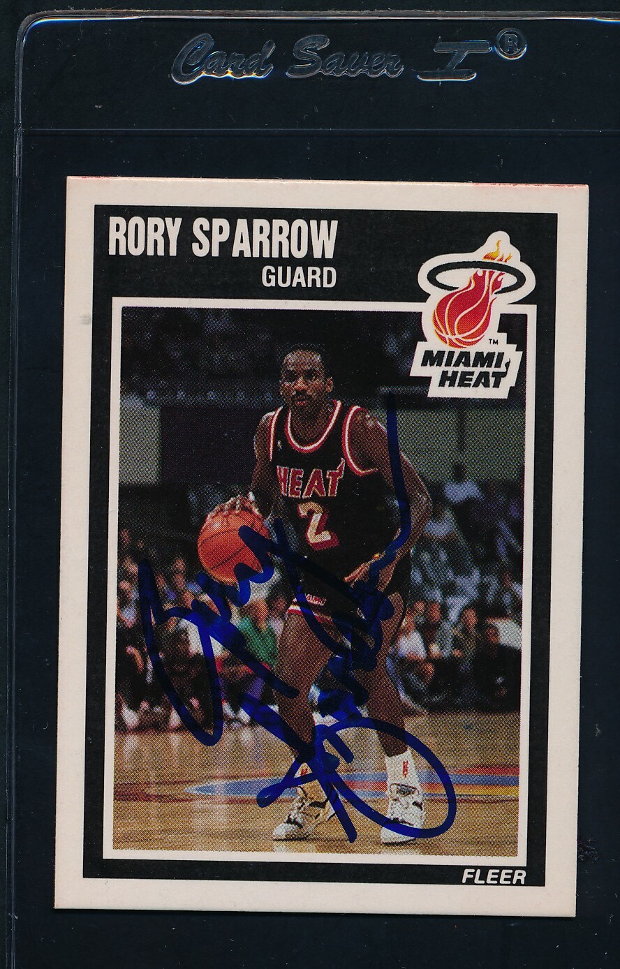 1989/90 Fleer #84 Rory Sparrow Miami Heat Signed Auto *54160 | eBay