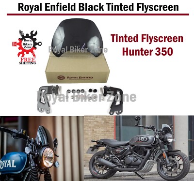 Royal Enfield Hunter 350 Black "Tinted Fly Screen" | eBay