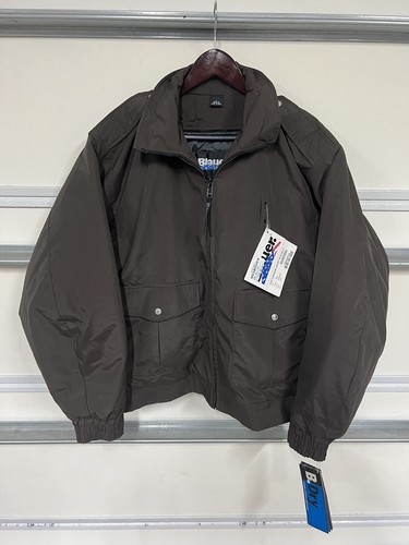 Blauer Police Coat bomber Jacket tactical security officer L Mens Brown ...