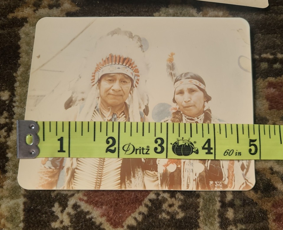 Vintage Lot of 3 Native American Portrait Photographs Color Outdoor ...