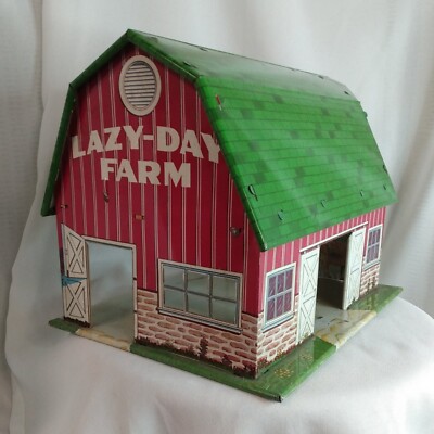 Vintage Lazy-Day Farm Marx Tin Barn Made In USA New York NY | eBay