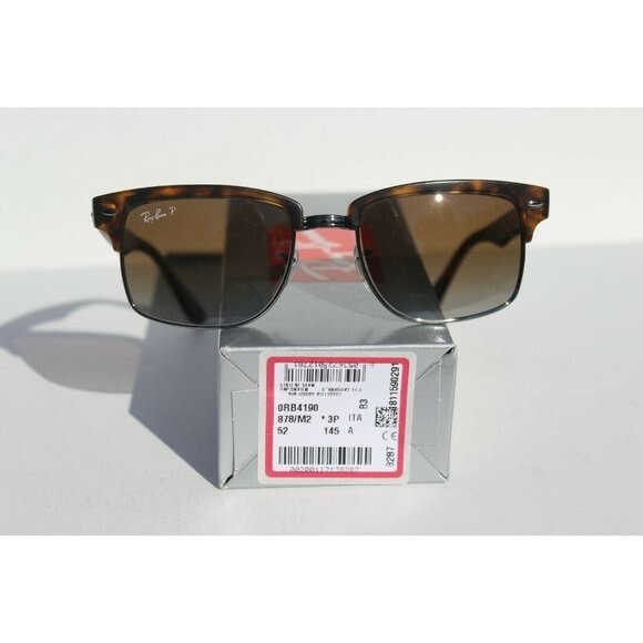 RAY-BAN RB4190 POLARIZED Sunglasses Tortoise Havana/Brown Gradient 878 ...
