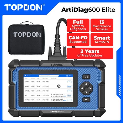 TOPDON Car Diagnostic Tool OBD2 Scanner Engine ABS SRS DPF BMS Code ...