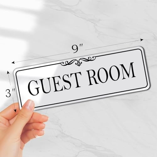 9x3 Inch Guest Room Sign, Acrylic Self-stick Door Wall Signage (Elegant ...