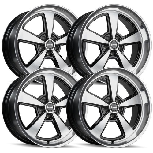 (Set-4) Ridler 652 20x8.5 + 20x10 5x4.75 0mm Black Machined Wheels Rims ...