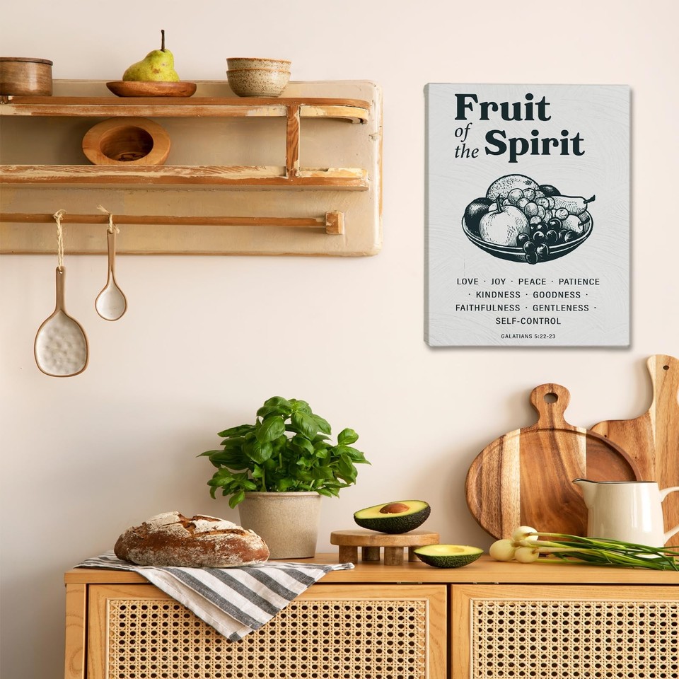 Christian Fruit of the Spirit Wall Art, Bible Verses Scripture Poster ...