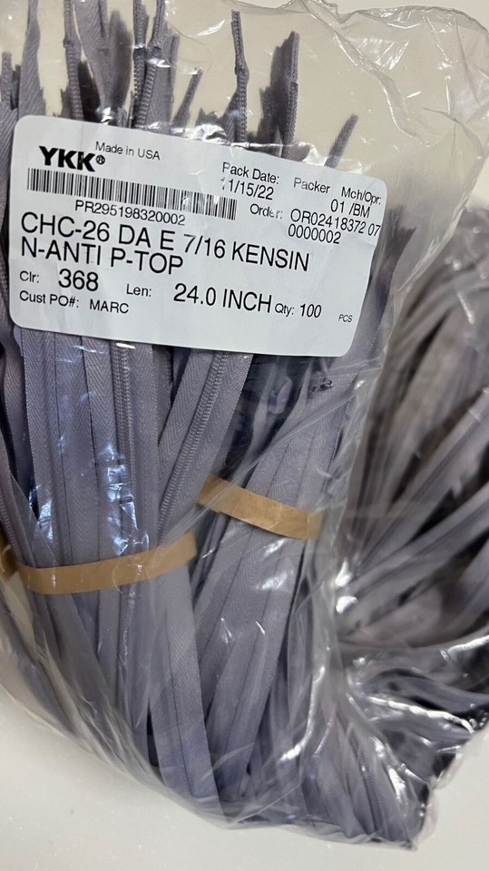 YKK #3 Invisible Nylon Coil Non-Separating (Close End) Zipper 24" In ...