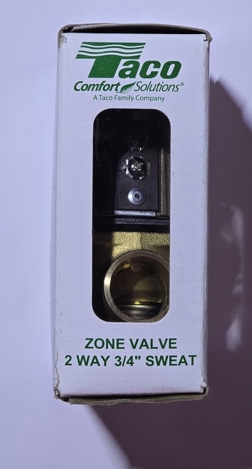 TACO 571-2 ZONE VALVE 2 WAY 3/4" SWEAT GOLD SERIES NEW IN BOX FREE ...