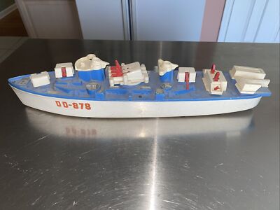 VTG Ideal Toy Boat 4706 All Action US Destroyer Ship Plastic War ...