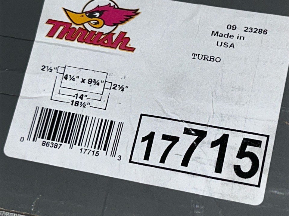 Thrush 17715 Turbo Muffler New Free Shipping | eBay