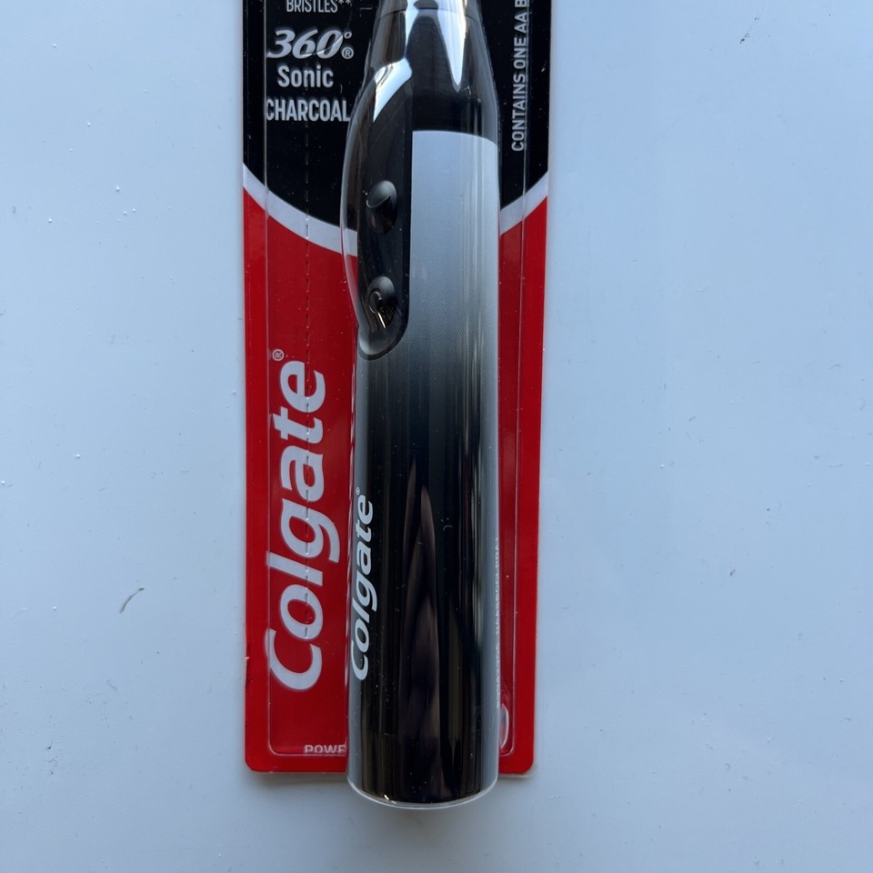 Colgate 360 Power Charcoal Battery Toothbrush, Black, 1 Pack | eBay