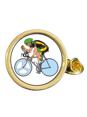 Cycle Pursuit Gold Plated Domed Lapel Pin Badge in Bag | eBay UK