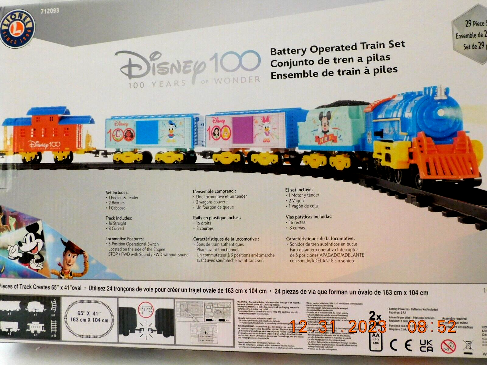 Lionel Trains Disney 100 Years of Wonder Battery Operated Ready-To-Play ...