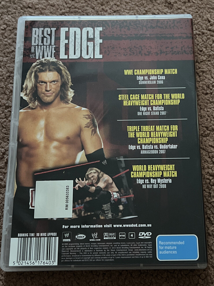 Best Of WWE - Edge DVD 2010 Excellent Condition Region Fee Wrestling ...