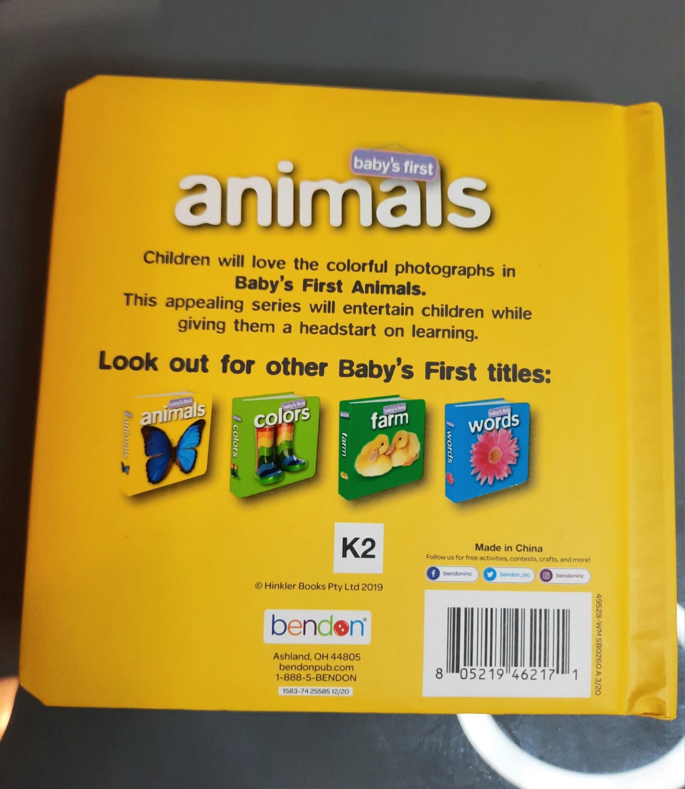 Baby's First Animals by Hinkler Books Staff (2010, Children's Board ...