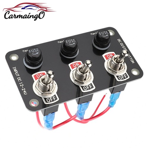 Metal Rocker Ignition Switch Panel Circuit Breaker Fuse Box 12V Car ...