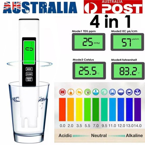 4in1 Drinking Water Tester Digital TDS PPM Meter Water Quality Purity ...