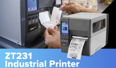 Zebra ZT231 Ethernet USB USB Host Serial Bluetooth Cutter 4.3" Display ...