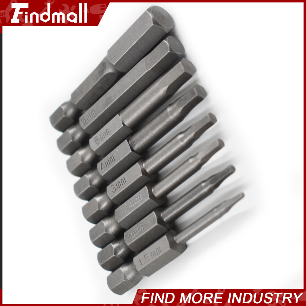 Hex Key Allen Bit Set Quick Change Connect impact driver power drill ...