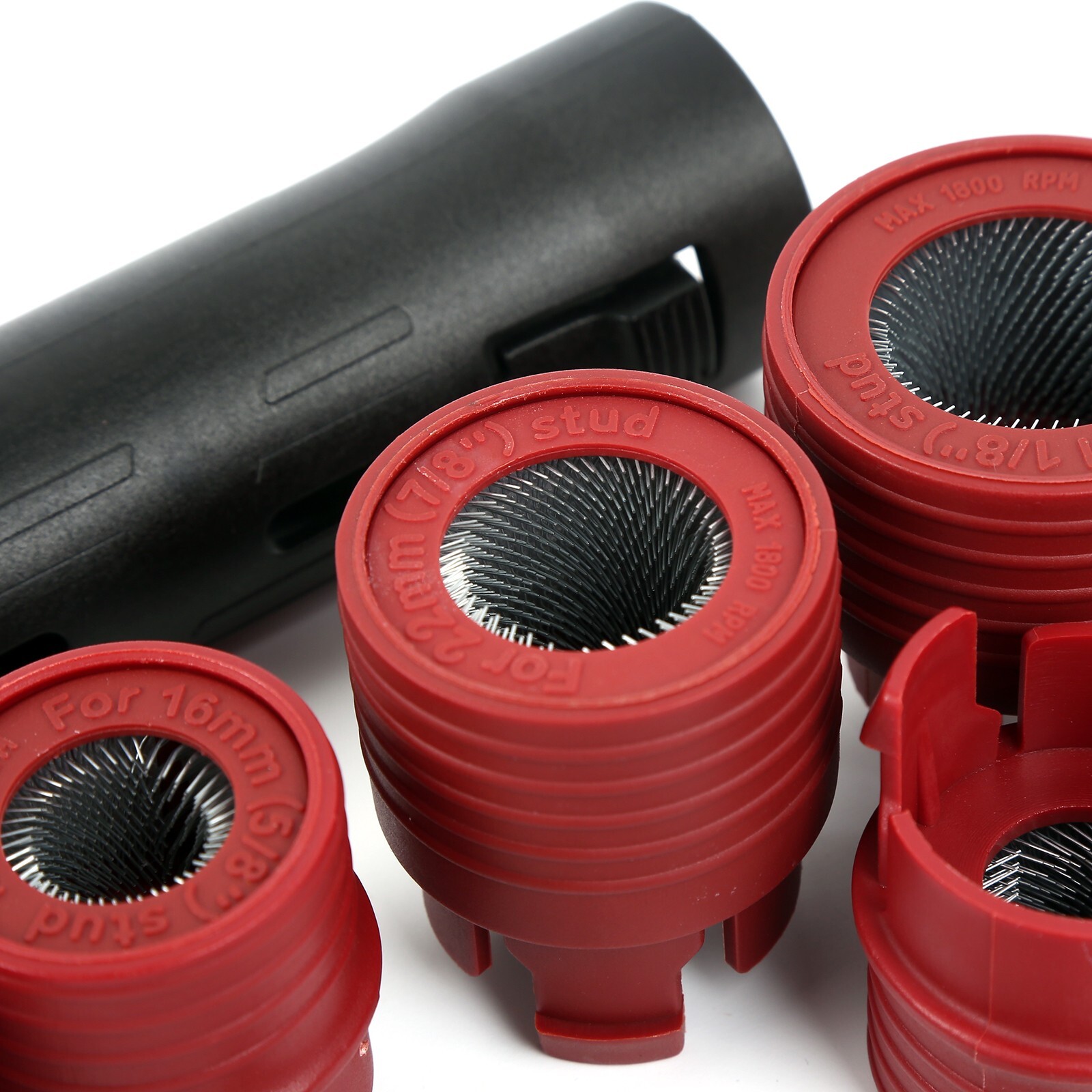 Wheel Stud Cleaner Tool Set to Remove Rust and Debris | 1/4" Hex to 1/2 ...