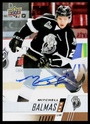 2017-18 Upper Deck CHL AUTOGRAPHS Mitchell Balmas # 76 Gatineau ...