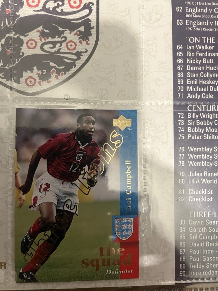 Upper Deck Album And Base Set Plus 2 Limited Three Lions Cards Sol ...