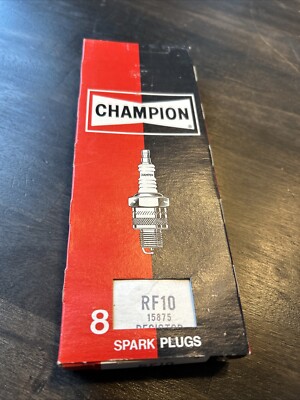 RF10 Champion Spark Plugs - Box of 8 - NEW Old Stock NOS - Made in USA ...