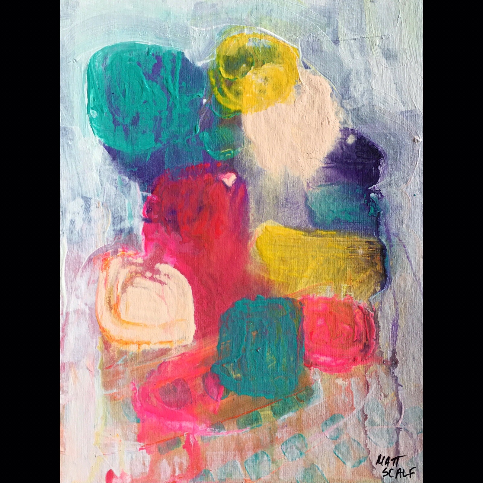 Matt Scalf Abstract ORIGINAL PAINTING 9x12 Modern Contemporary ...