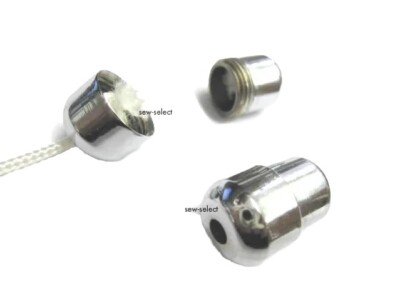 5 CHROME CORD CONNECTOR - ROMAN BLIND & LIGHT PULL SILVER METAL STRING ...
