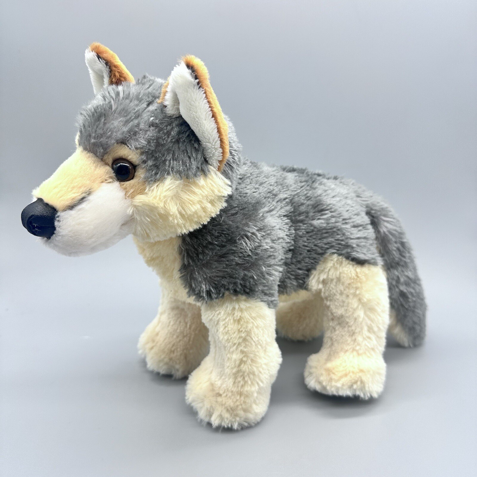 Aurora 12" Wily Wolf Flopsie Plush Stuffed Animal Toy Hard Eyes Soft ...